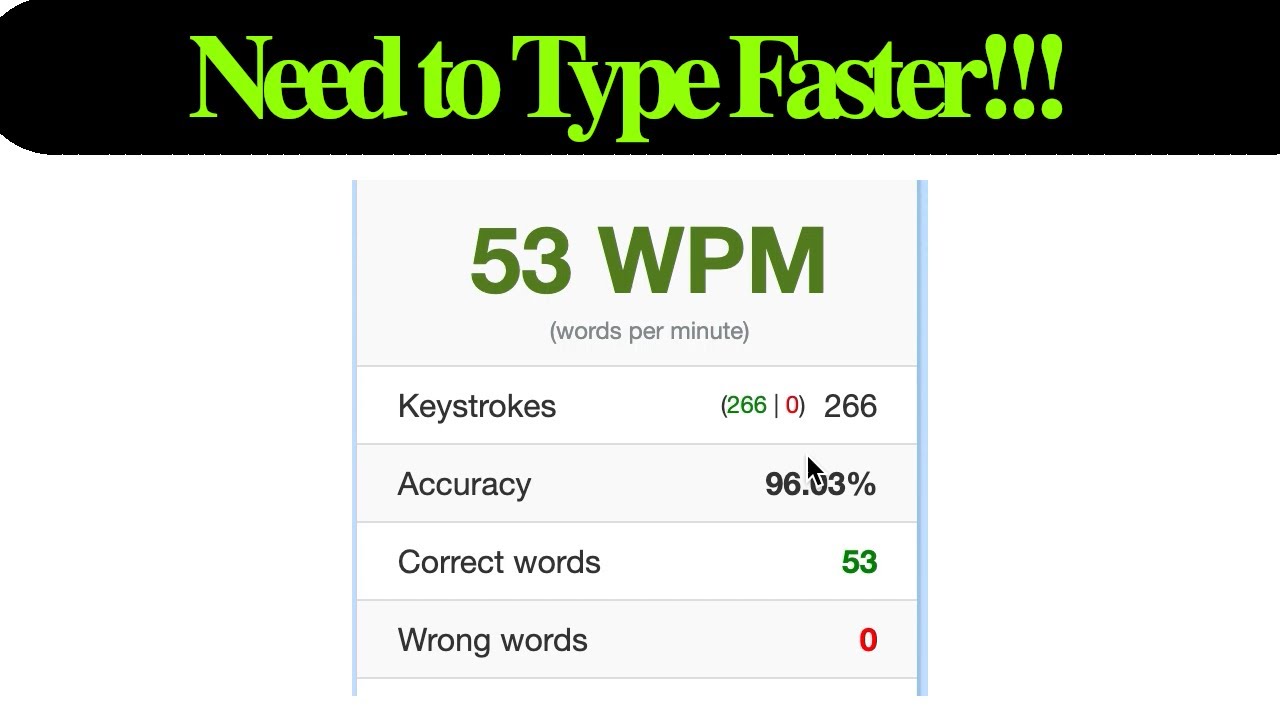 Attempting To Improve My Typing Speed 53 WPM YouTube Attempting To Improve My Typing Speed 53 WPM YouTube