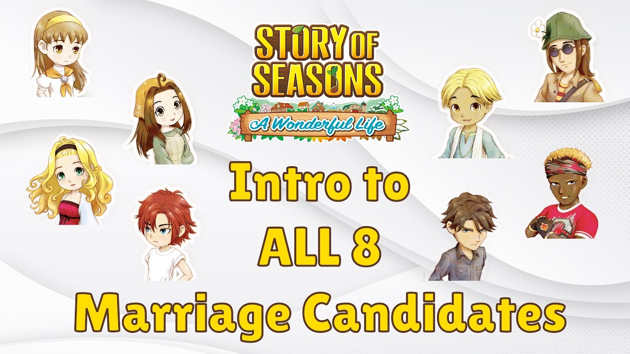 Intro to All Bachelors & Bachelorettes in Story of Seasons A Wonderful ...
