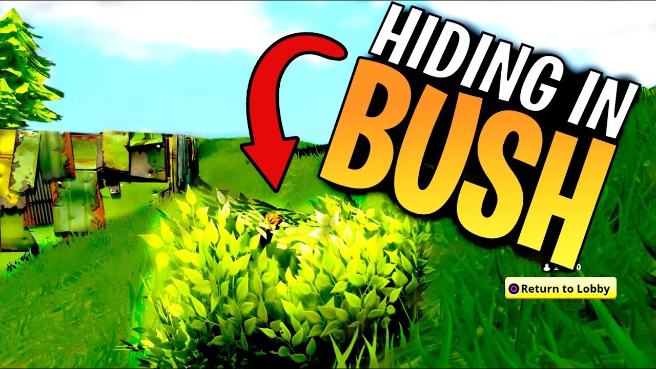 winning the solo showdown by sitting in a bush for 17 hours (Fortnite ...