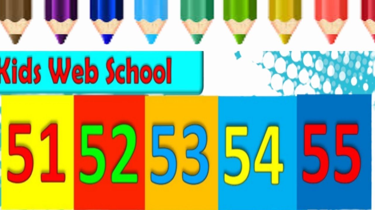 51 to 55 counting numbers, counting numbers for kids - YouTube