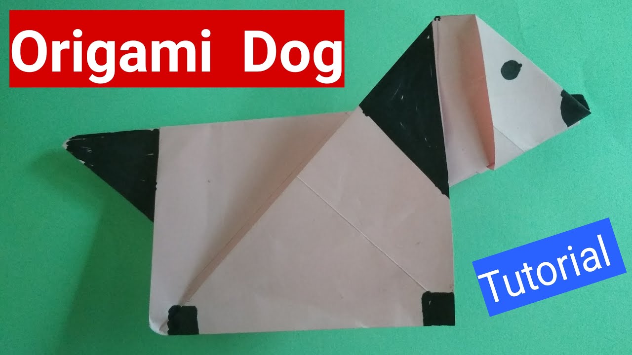 How to make origami Dog Tutorial - YouTube