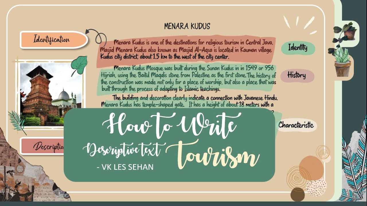 HOW TO WRITE DESCRIPTIVE TEXT ( TOURISM) - YouTube