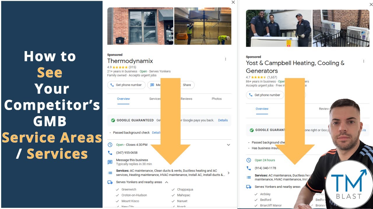 How to See Your Competitor's GMB Services and Service Areas - YouTube