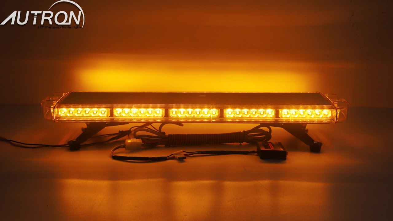 LED Strobe Light Bar Emergency Warning Response Signal Beacon Amber 21 ...