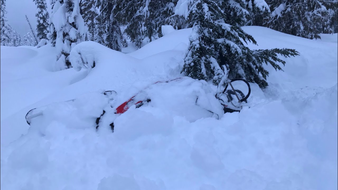 Snowmobiling Mount baker after a huge snow storm! - YouTube