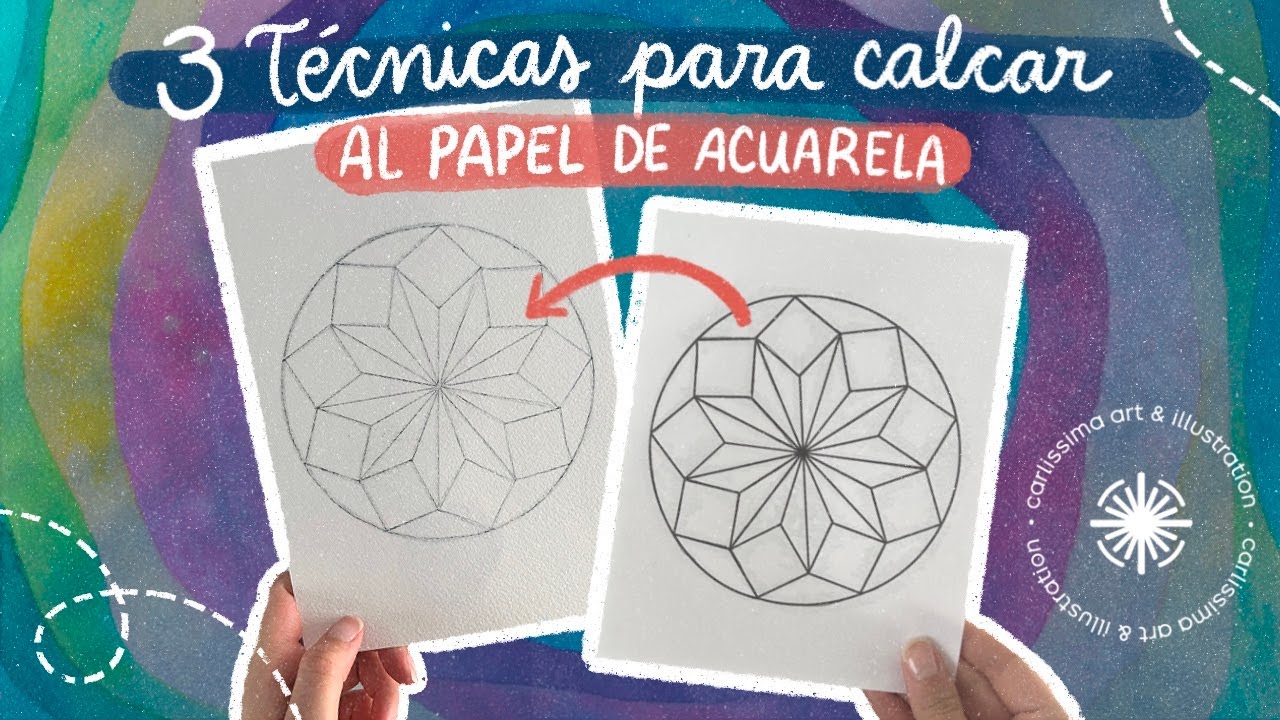 Cómo CALCAR un dibujo en PAPEL DE ACUARELA. 👀🎨 - YouTube