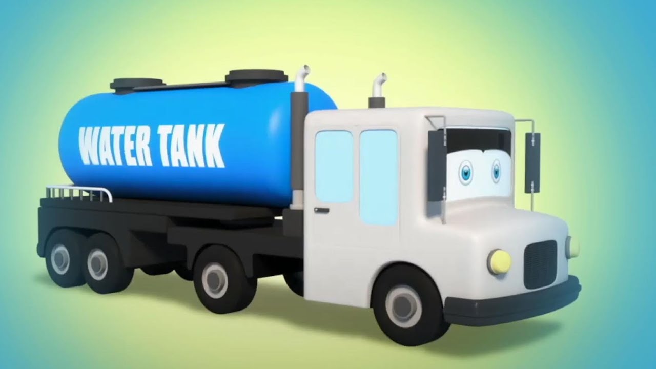 Water Tank, Animated Cartoon Videos, Cars Trucks Cartoon for Children ...
