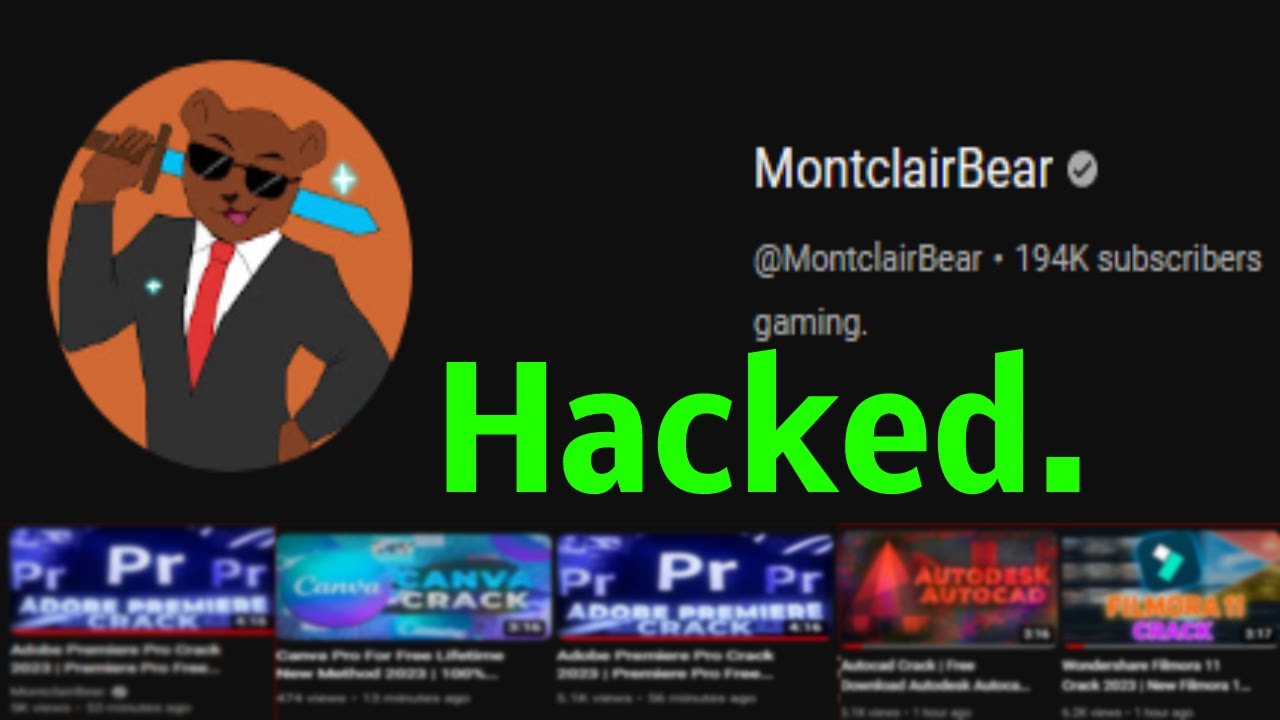 Montclairbear has been HACKED. - YouTube