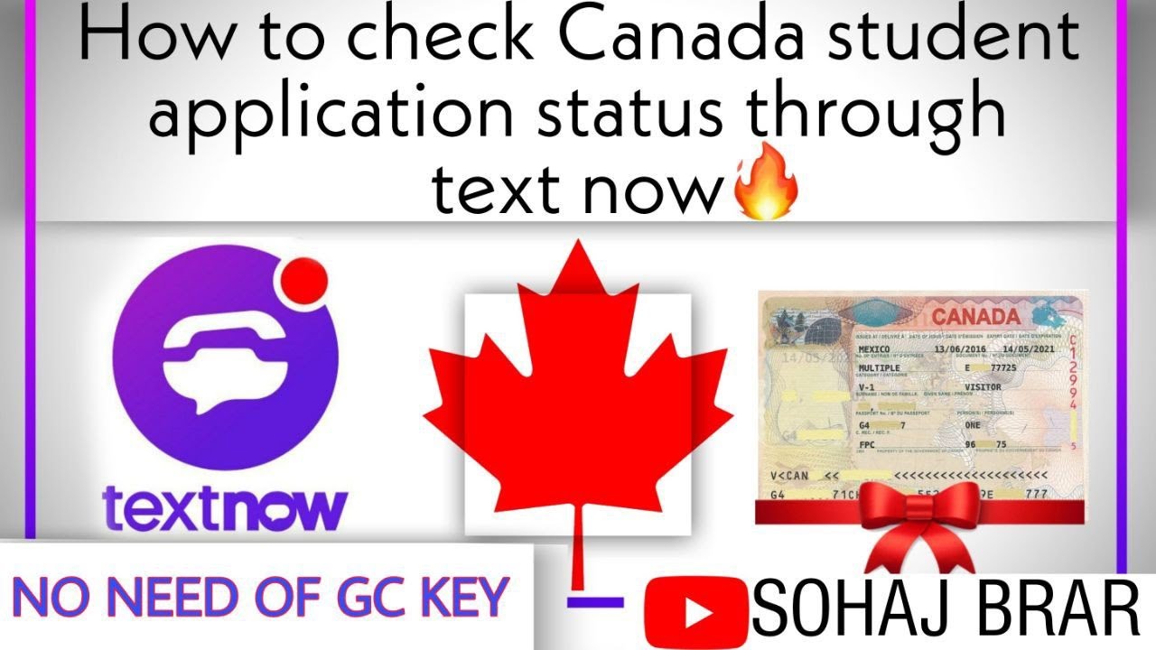 How to Check Canadian Student Application Status with TEXT NOW - YouTube