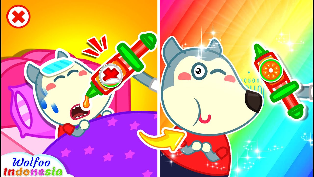 Oh Tidak, Wolfoo! Saatnya Menembak Bukan Jus Jeruk! - Bayi mendapat Boo ...