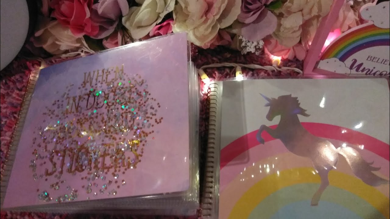 My Sticker books/Unicorn sticker collection!! - YouTube