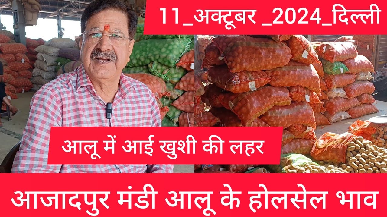 11 October 2024 दिल्ली 🥔 आलू के भाव Azadpur Delhi mandi today Potato ...