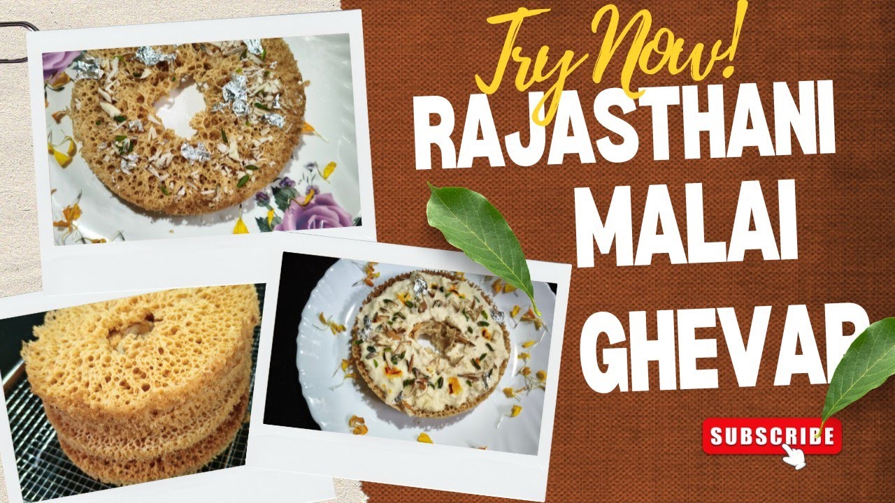 Easy Ghevar Recipe/ Perfect Malai Ghevar Recipe/ Rajasthani Rabdi ...