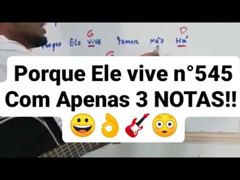 Como Tocar Porque Ele vive com 3 Notas?? Jhonathan de Miranda - YouTube