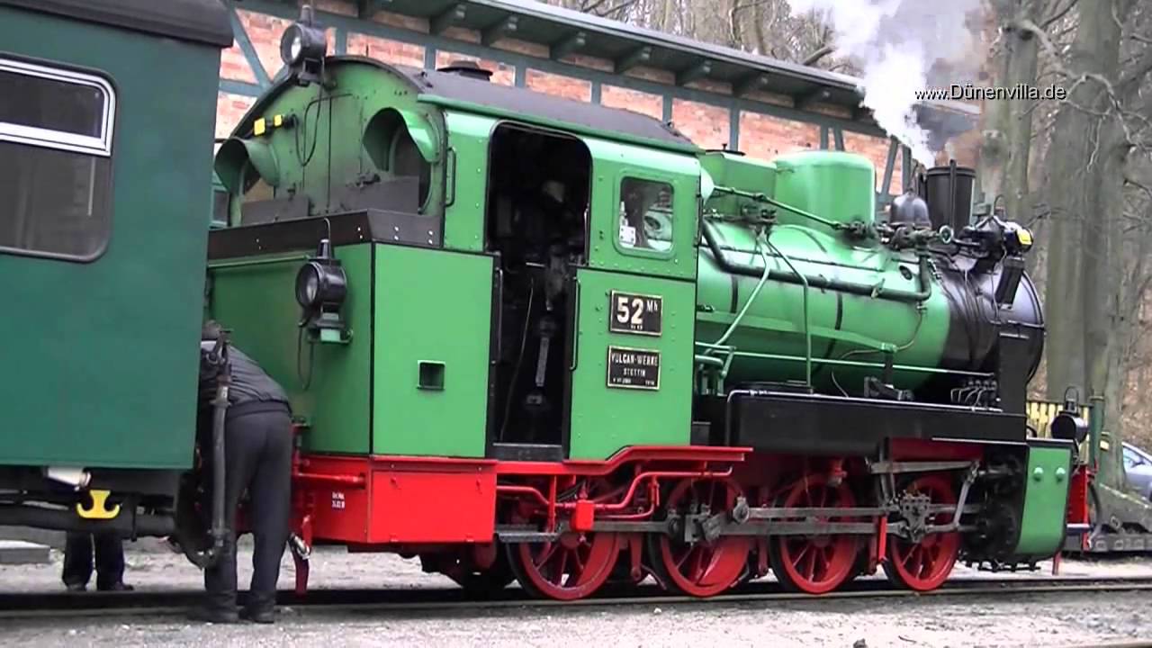 Rasender Roland Insel Rügen Steam Train 52Mh - YouTube
