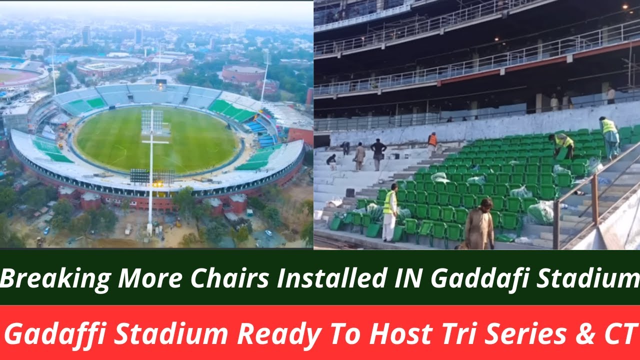 Chairs installation in VIP stands | Gaddafi Stadium upgradation ...