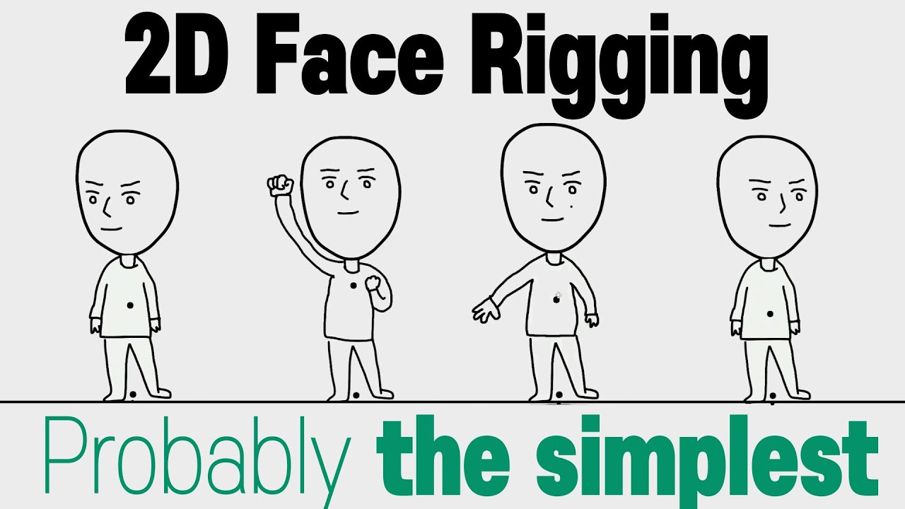 2D animation Face Rigging using hook modifier (Grease Pencil, Blender ...