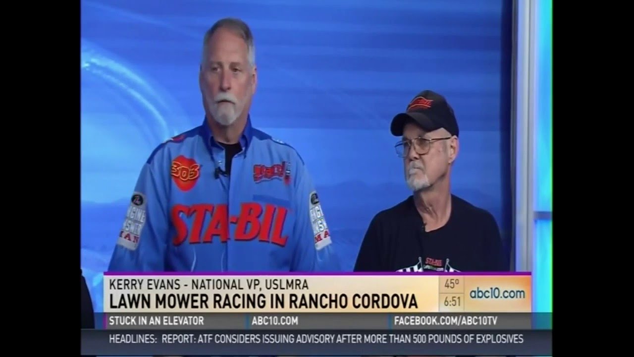 USLMRA STA-BIL Lawn Mower Racing on KXTV ABC 10 Sacramento Morning News ...