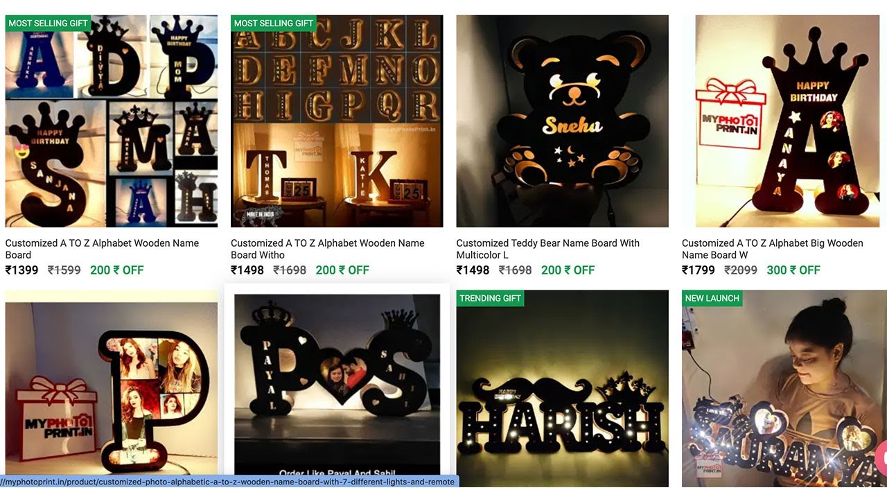 Alphabet Name Gift,Name Written Gift,Couple Name Gifts,Photo Gifts ...