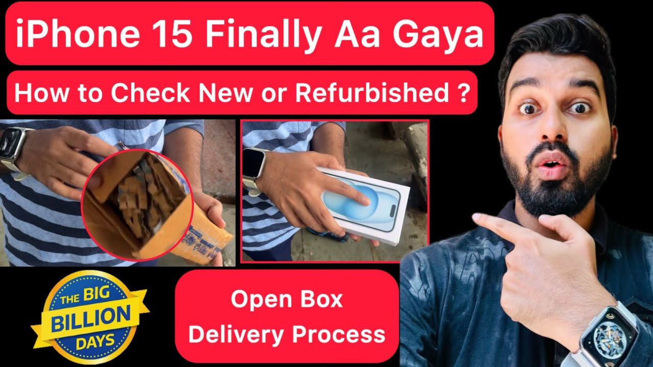 iPhone 15 Open Box Delivery Process | Without Setup Kaise Check kare ...