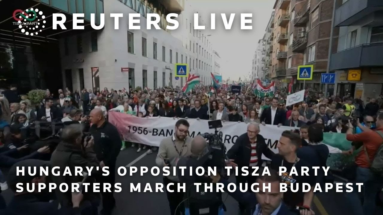 LIVE: Supporters of Hungary's opposition Tisza Party march through ...