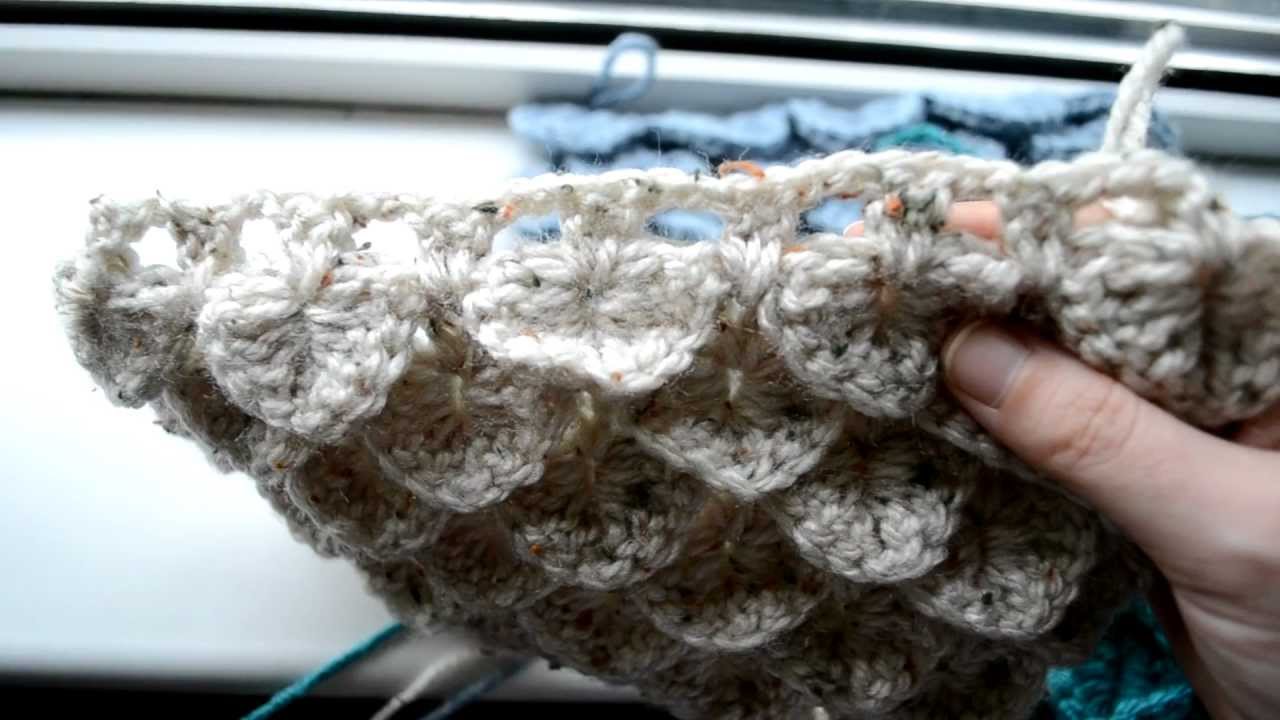 Crochet Lessons - How to work the Crocodile Stitch - Part 1 - YouTube