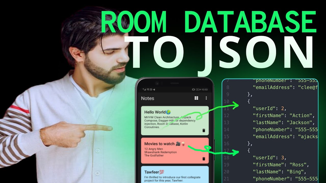 Room Database to JSON File in Android Studio | Siam Shekh - YouTube