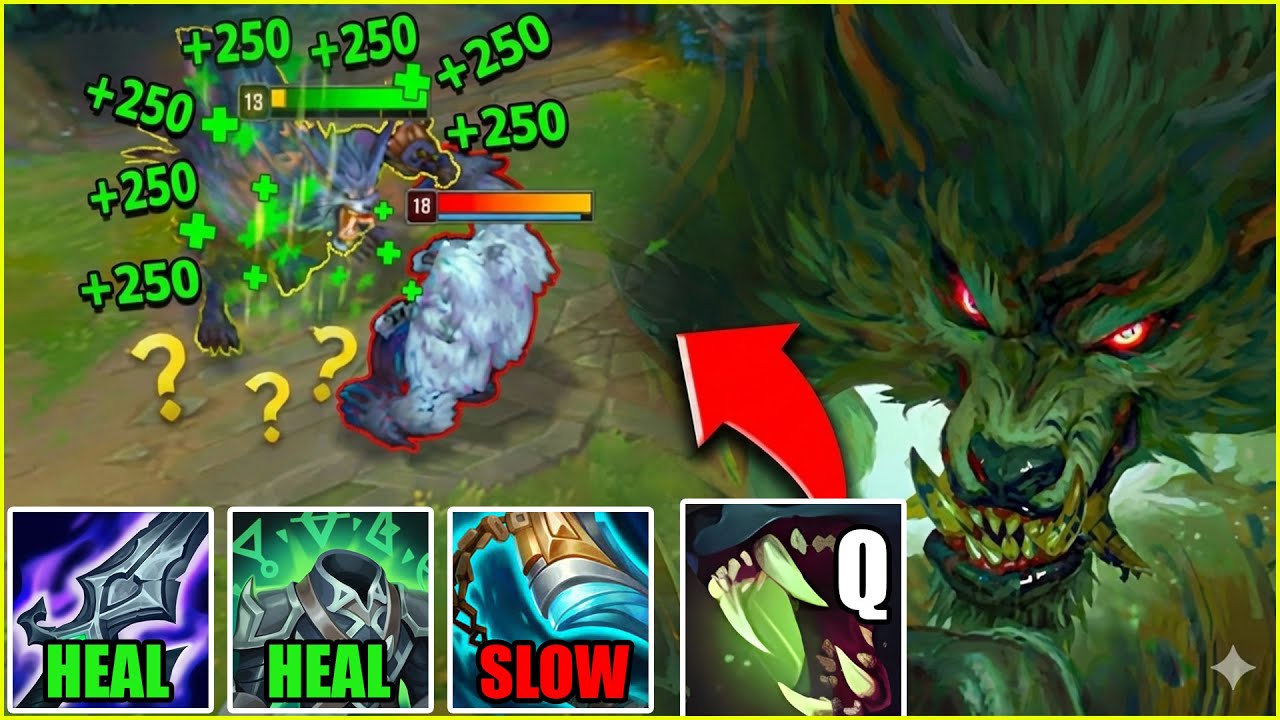 Warwick Jungle Best Build Heal And Damage ( Perma Heal ) - YouTube