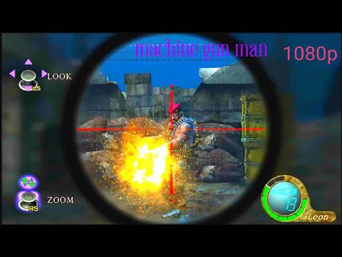machine gun man firing leon Resident Evil 4 HD Project video save 24 # ...