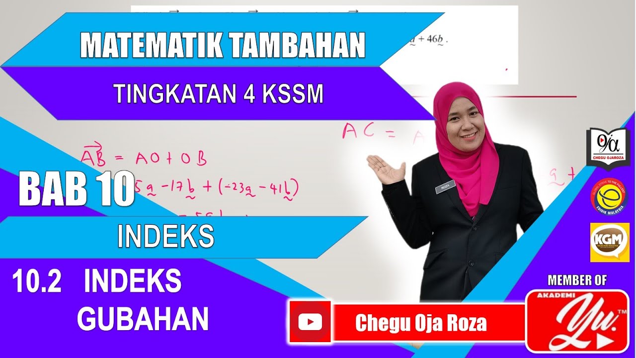 MT | F4C10 NOMBOR INDEKS | 10.2 INDEKS GUBAHAN OLEH CHEGU OJA #AYU # ...