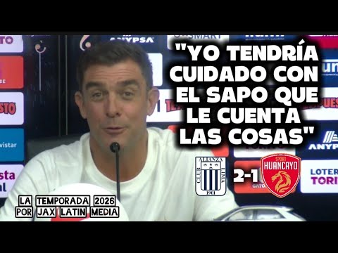 ALIANZA LIMA: CONFERENCIA DE PRENSA DE PABLO GUEDE TRAS TRIUNFO ANTE SPORT HUANCAYO