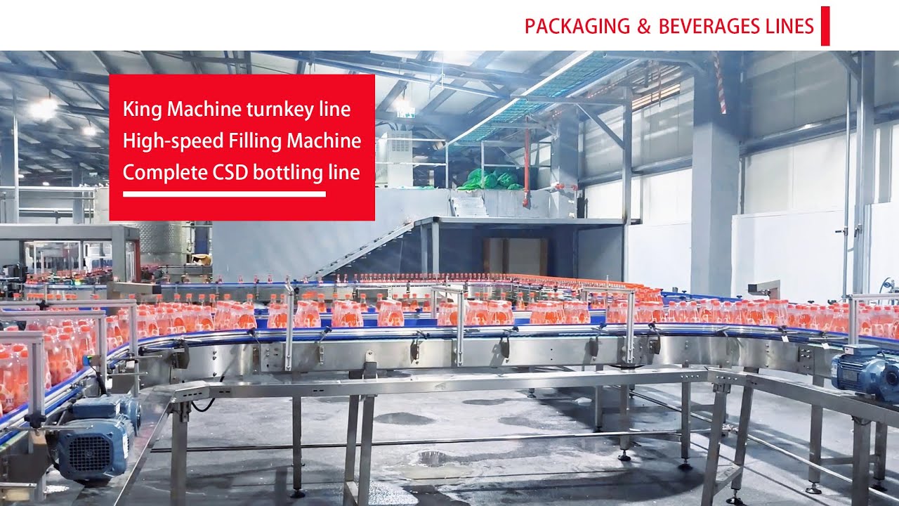 King Machine turnkey line High-speed CSD Beverage Filling Machine And ...