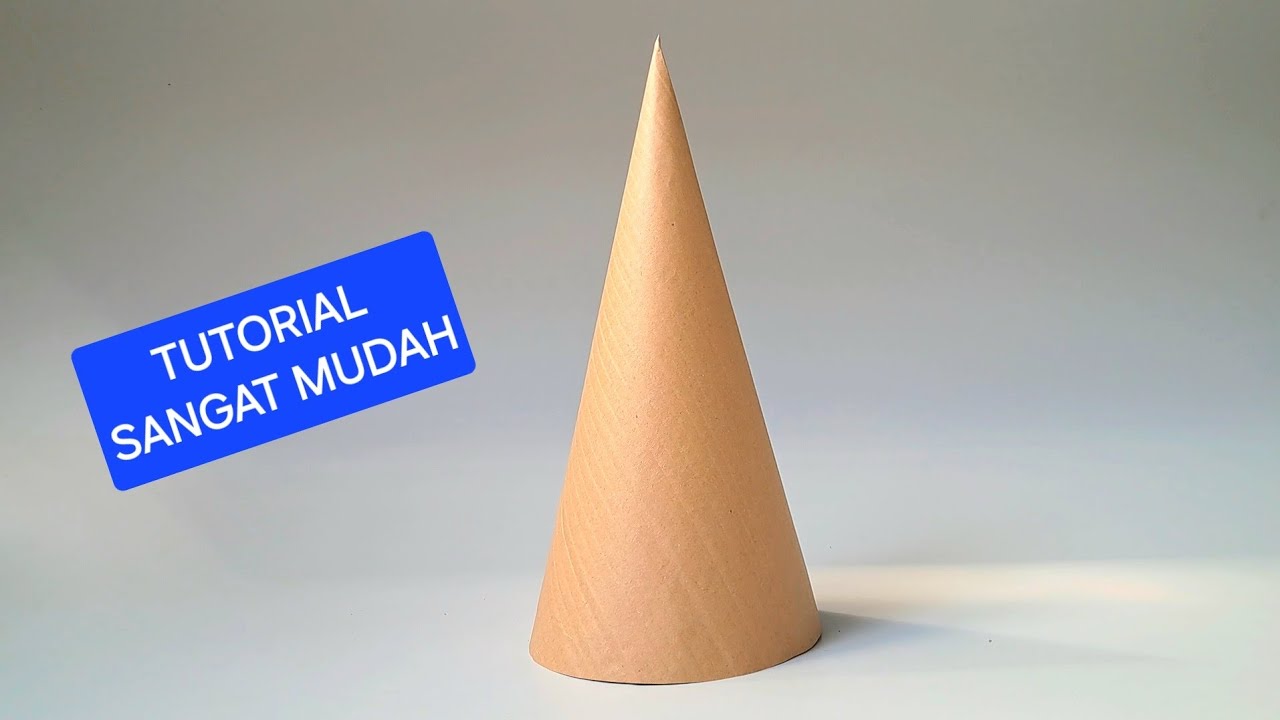 1 MENIT ! Cara membuat topi kerucut untuk MPLS dari kardus - YouTube