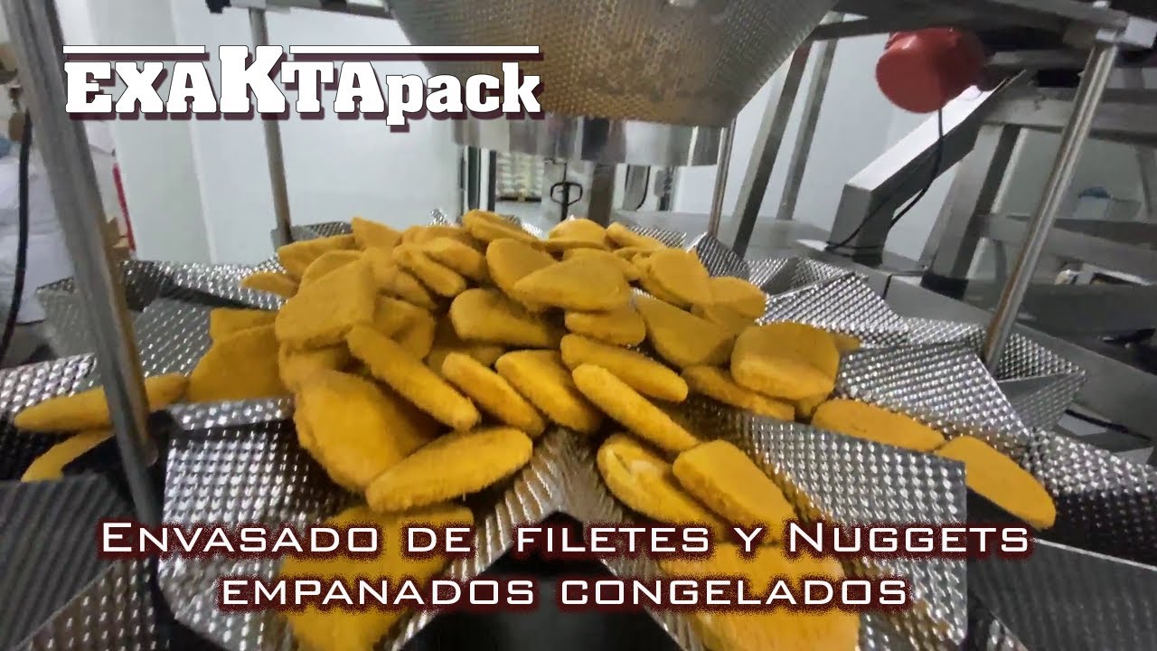 Envasado de filetes y Nuggets empanados congelados - YouTube