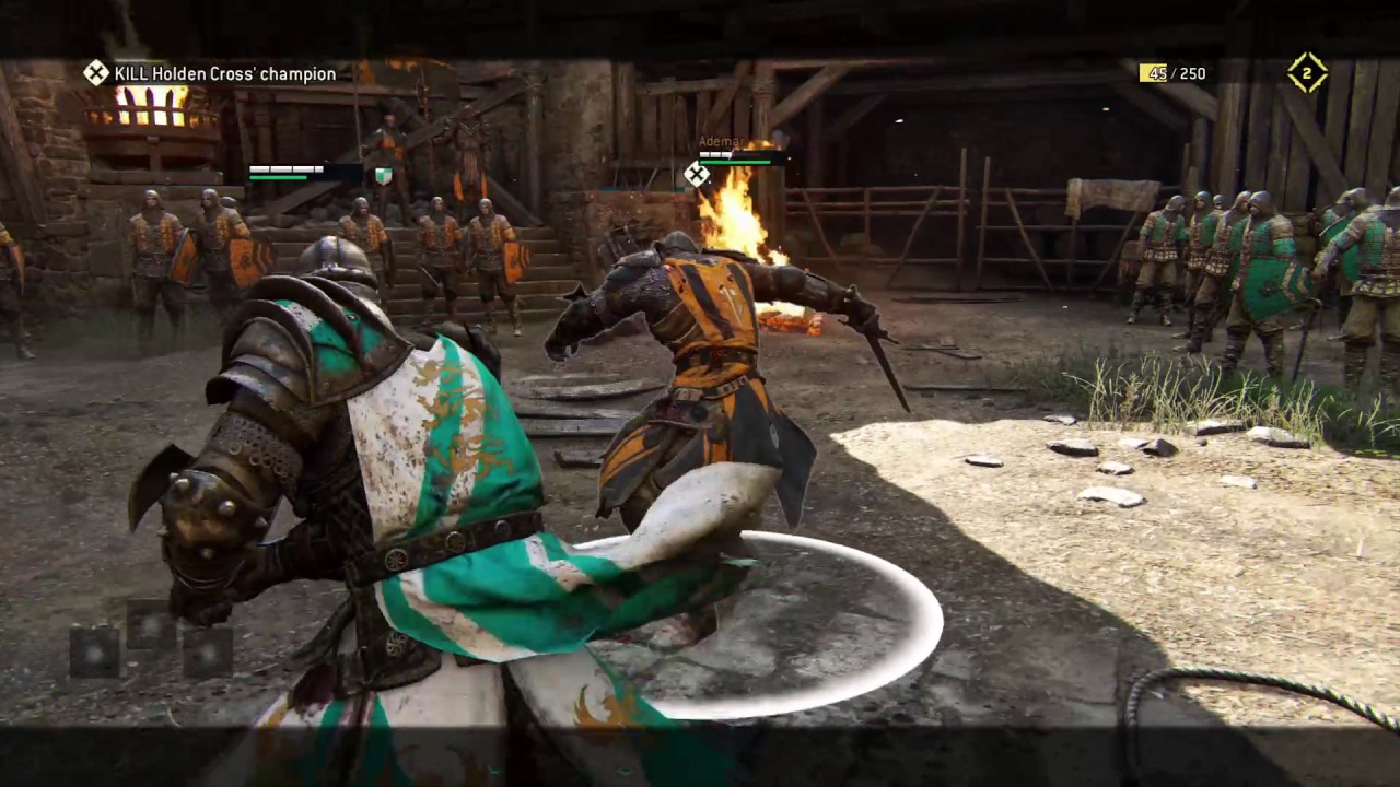 For Honor first boss fight realistic difficulty - YouTube