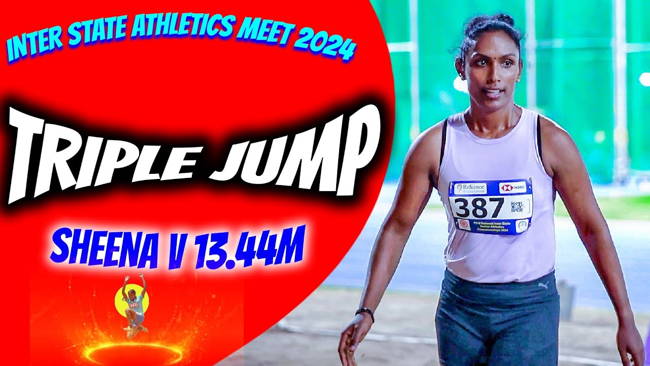 Triple Jump Women Sheena wins (13.44m) 63rd National Inter State Senior ...