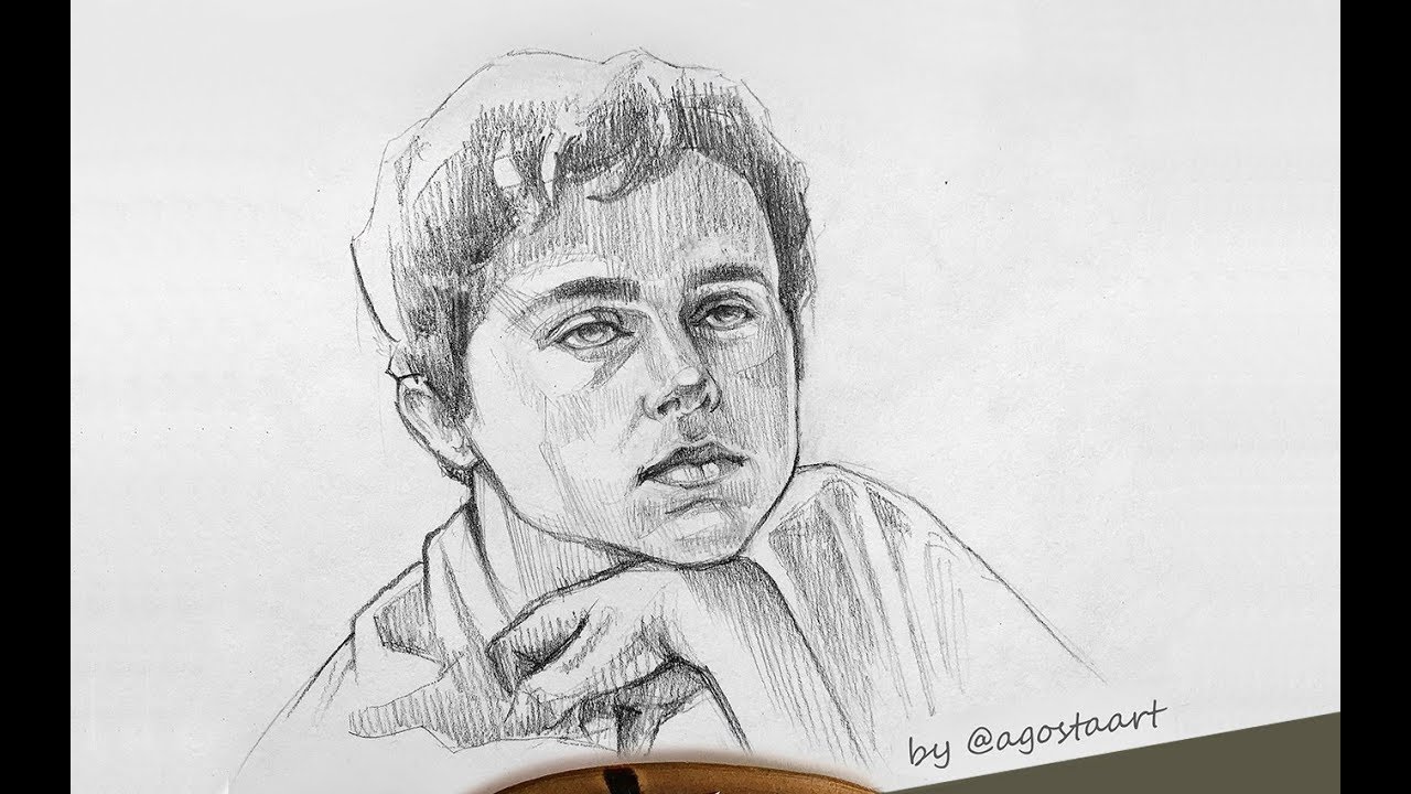 Sketch of Timothee Chalamet by Elena Agosta. - YouTube