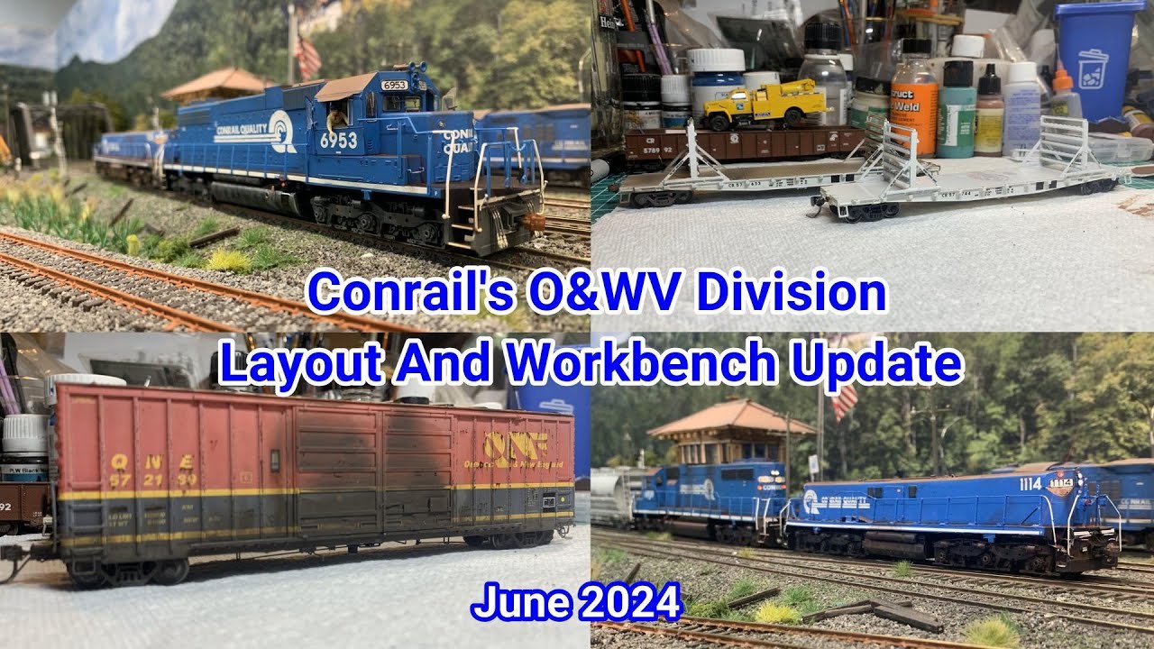 Conrail's O&WV Division Layout Update - June 2024 - YouTube