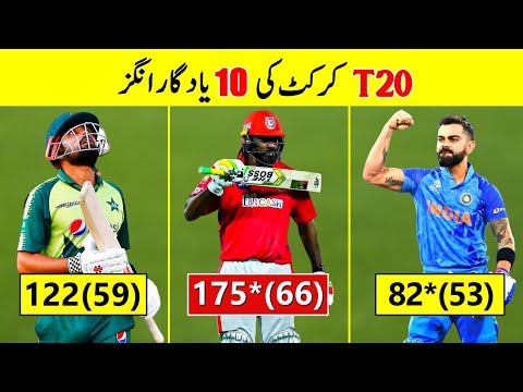 Top 10 Greatest & Historical Innings In T20 Cricket - YouTube