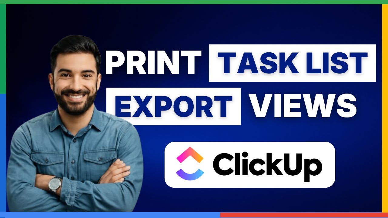 How to print ClickUp task list or export views [FULL GUIDE] - YouTube