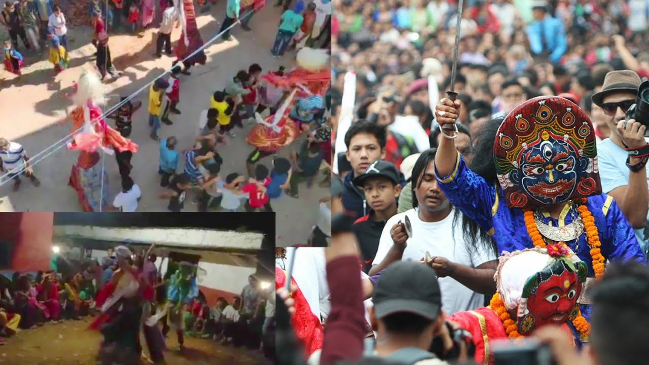 Naga nagani dance | pyuthan khalanga jatra | Gaijatra | lakhe jatra ...