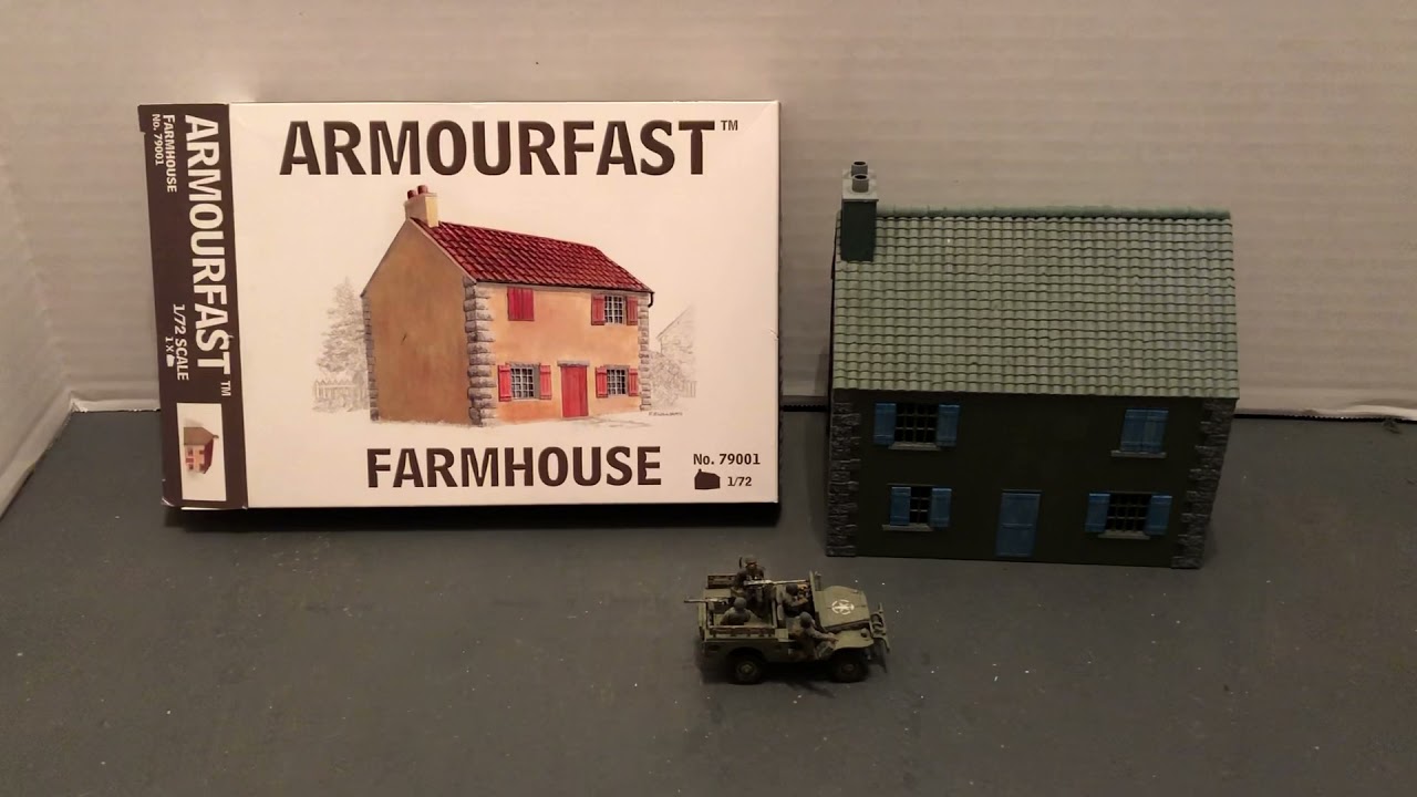 🏡 🏠 🪖1/72 scale WW2 model Farmhouse building Armourfast terrain for ...