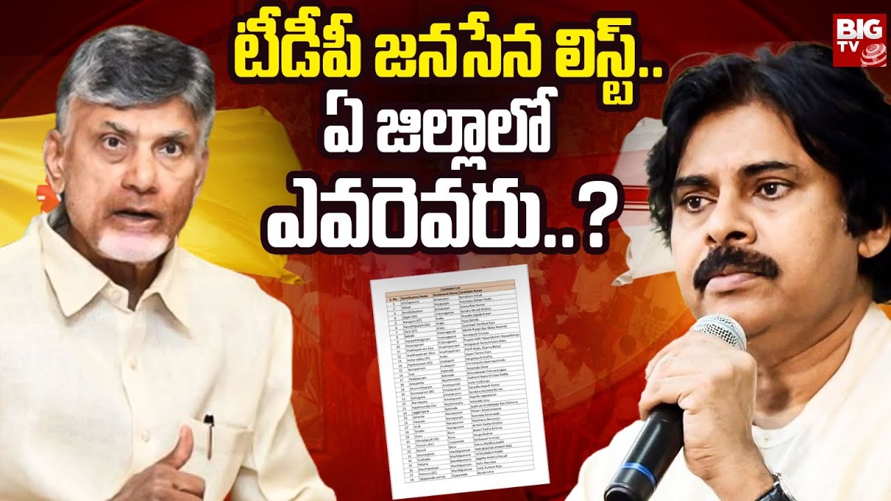 TDP and Janasena MLA Candidates First List : టీడీపీ జనాస్నెల్ లిస్ట్ ఏ ...