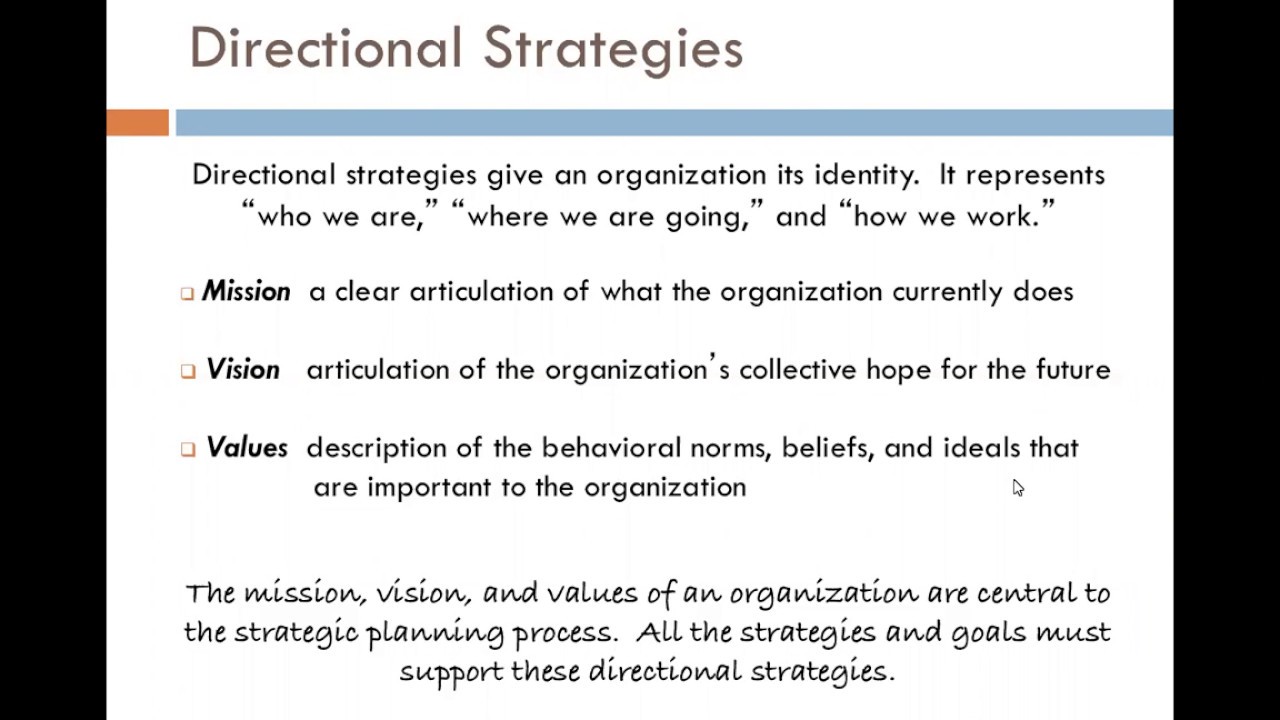 Healthcare Strategic Management_Directional Strategies - YouTube