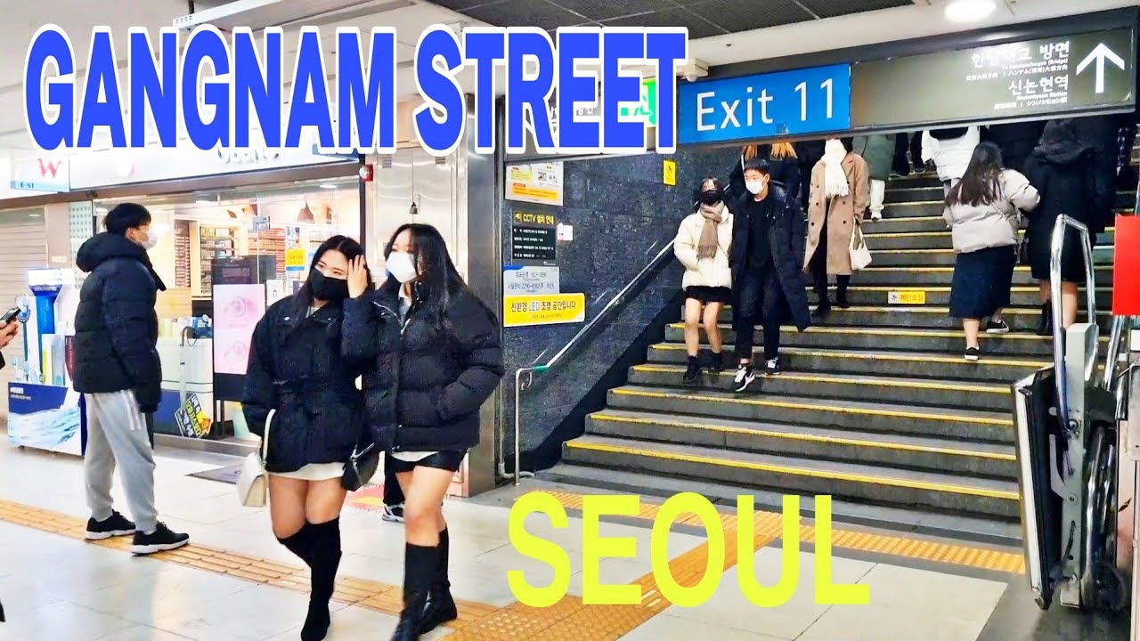 [4K] Seoul walking gangnam street-gangnam shopping underground saturday ...