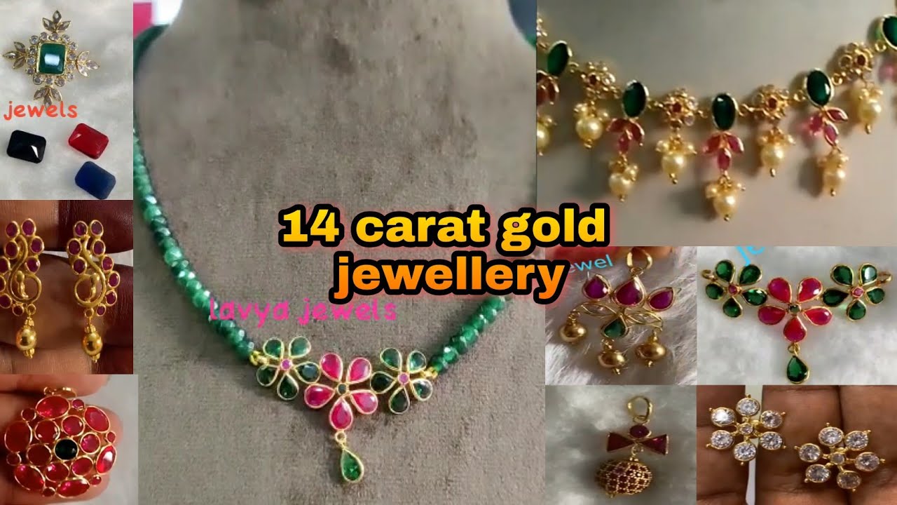 14 carat gold jewellery/light weight Gold jewellery/Lavya Gold ...