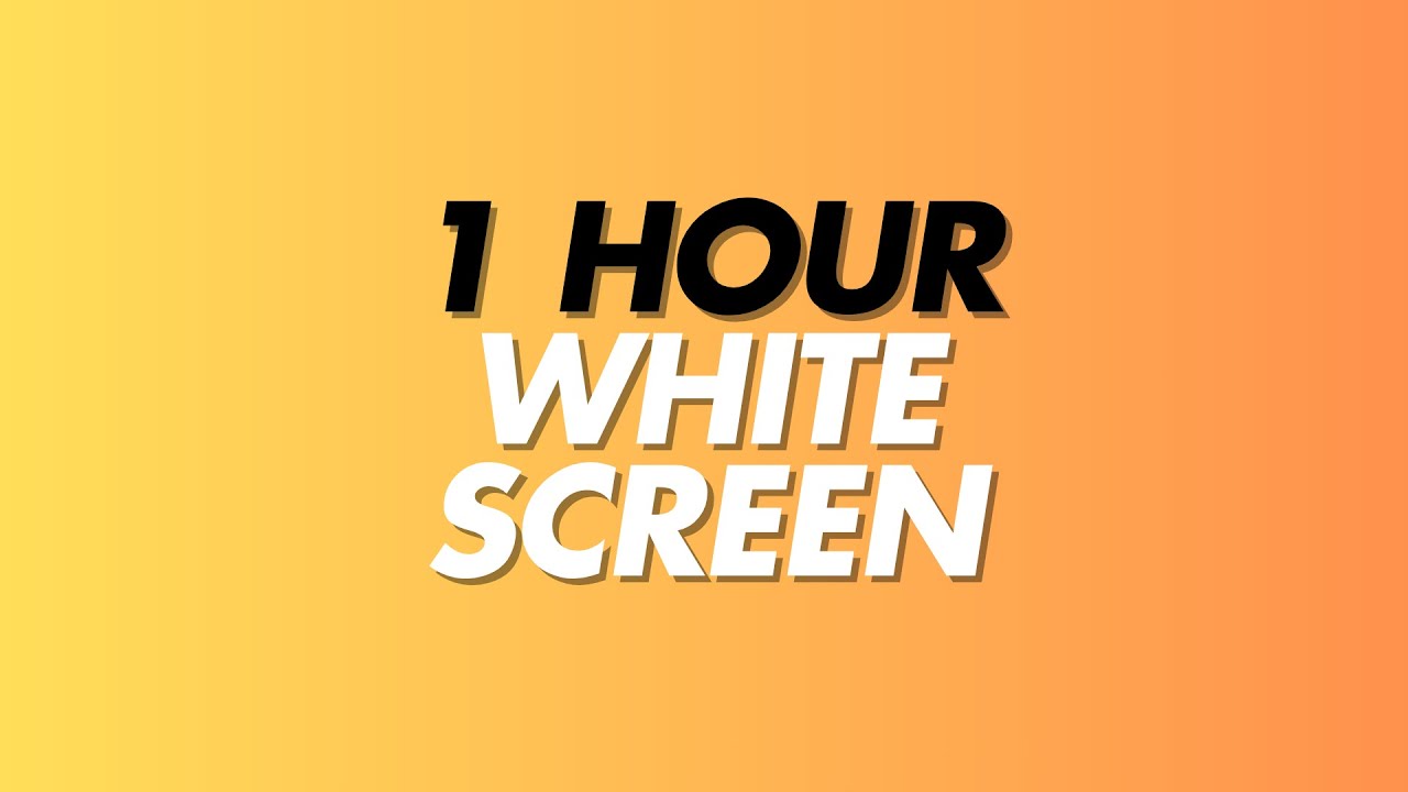 White Screen | 1 Hour of Clean White Light in HD | Calm Ambient Display ...