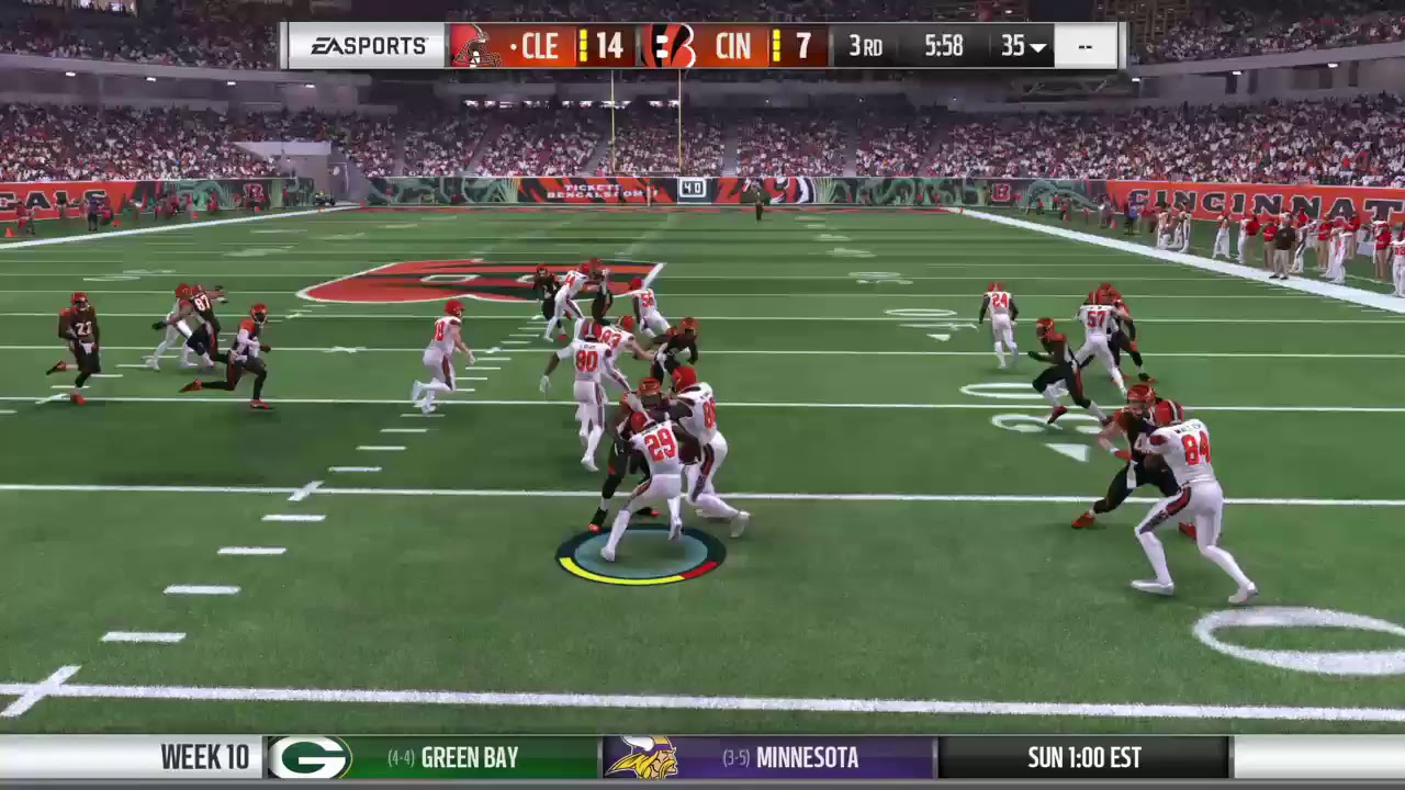 Madden NFL 2018/2019 Browns vs Bengals Game 9 - YouTube