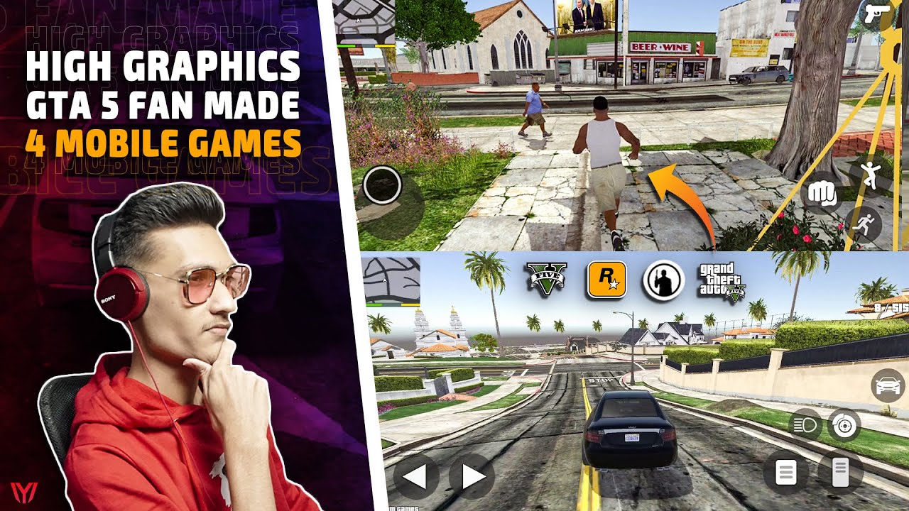 4 BEST High Graphics GTA 5 Fan Made ANDROID Games | How to Play GTA 5 ...