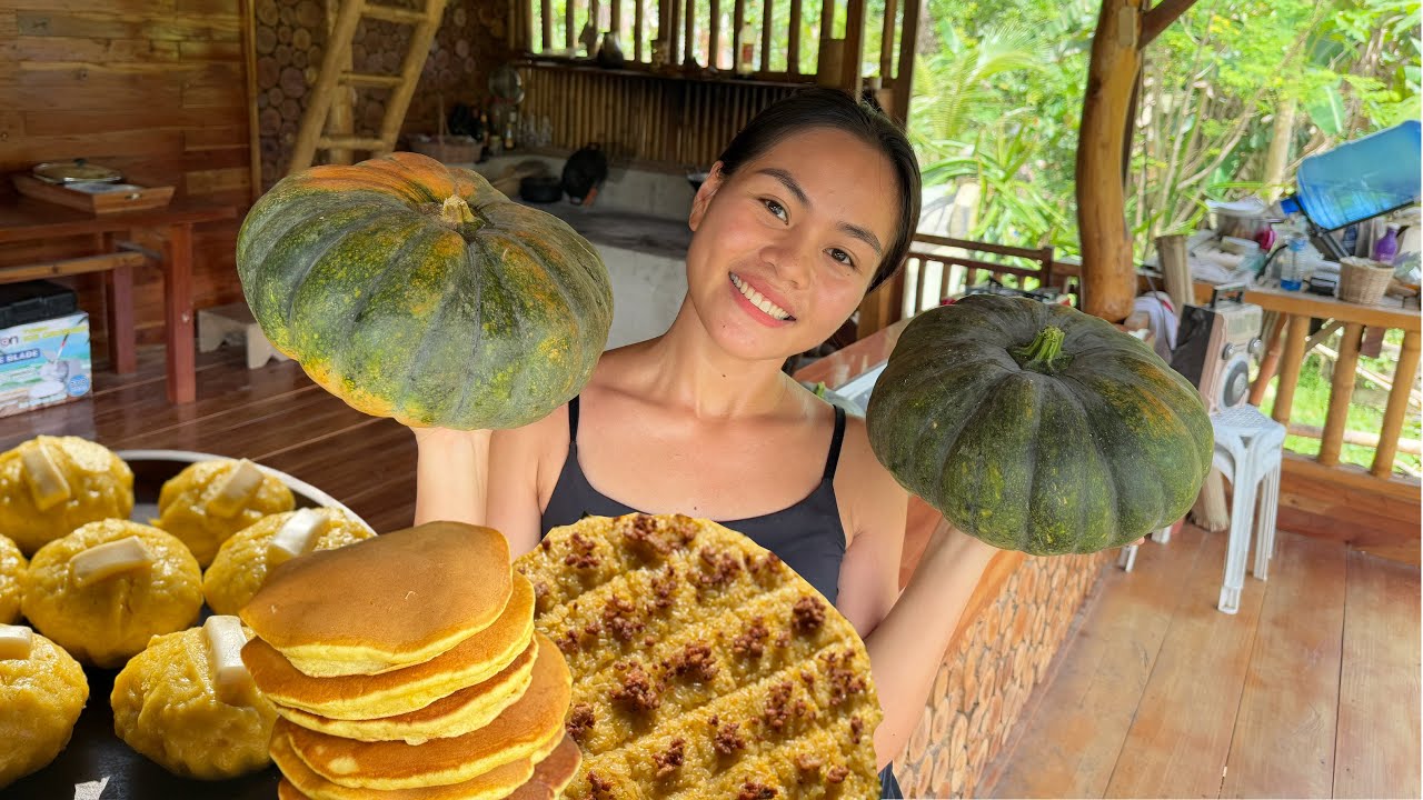 Biko Kalabasa, Pancake and Puto Kalabasa “Squash Recipe” Harvesting ...